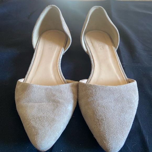 J. Crew | Shoes | J Crew Womens Tan Suede Pointed Toe Flats | Poshmark